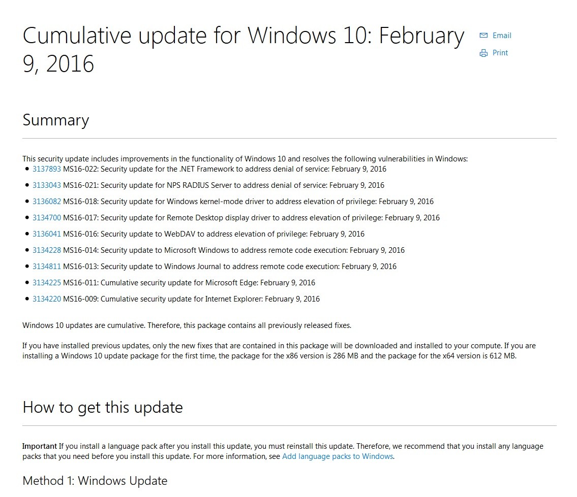 View Windows Update History In Windows 10 Tutorials