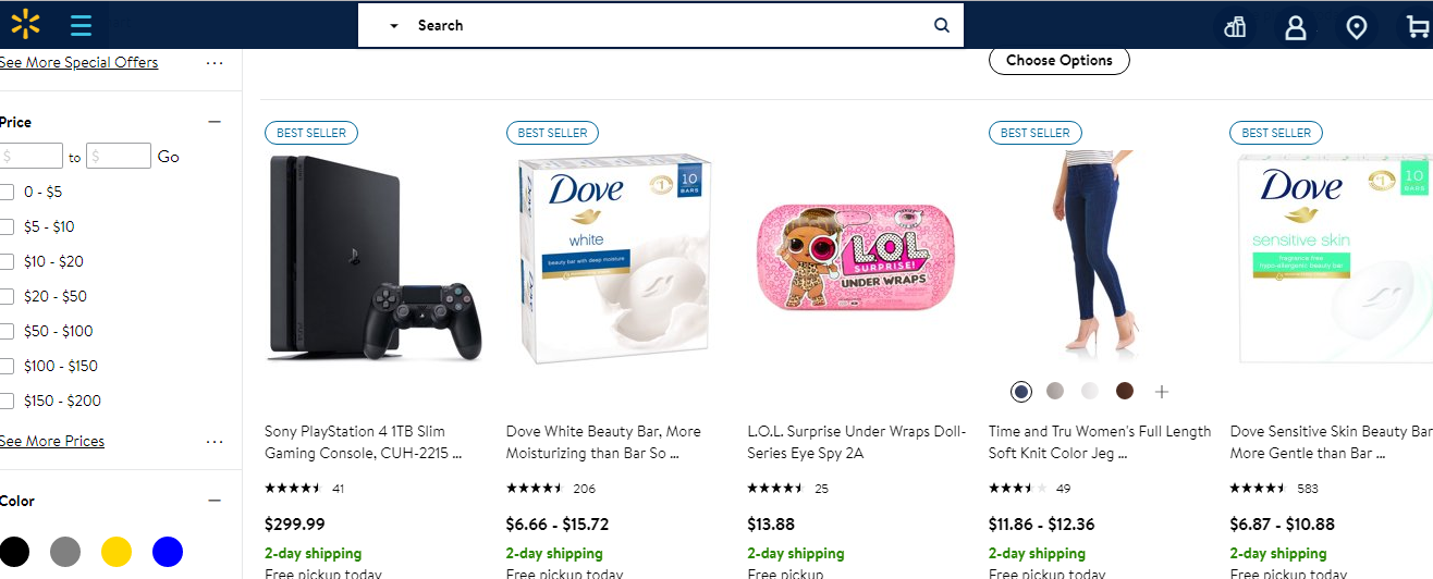 Walmart Online Purchases